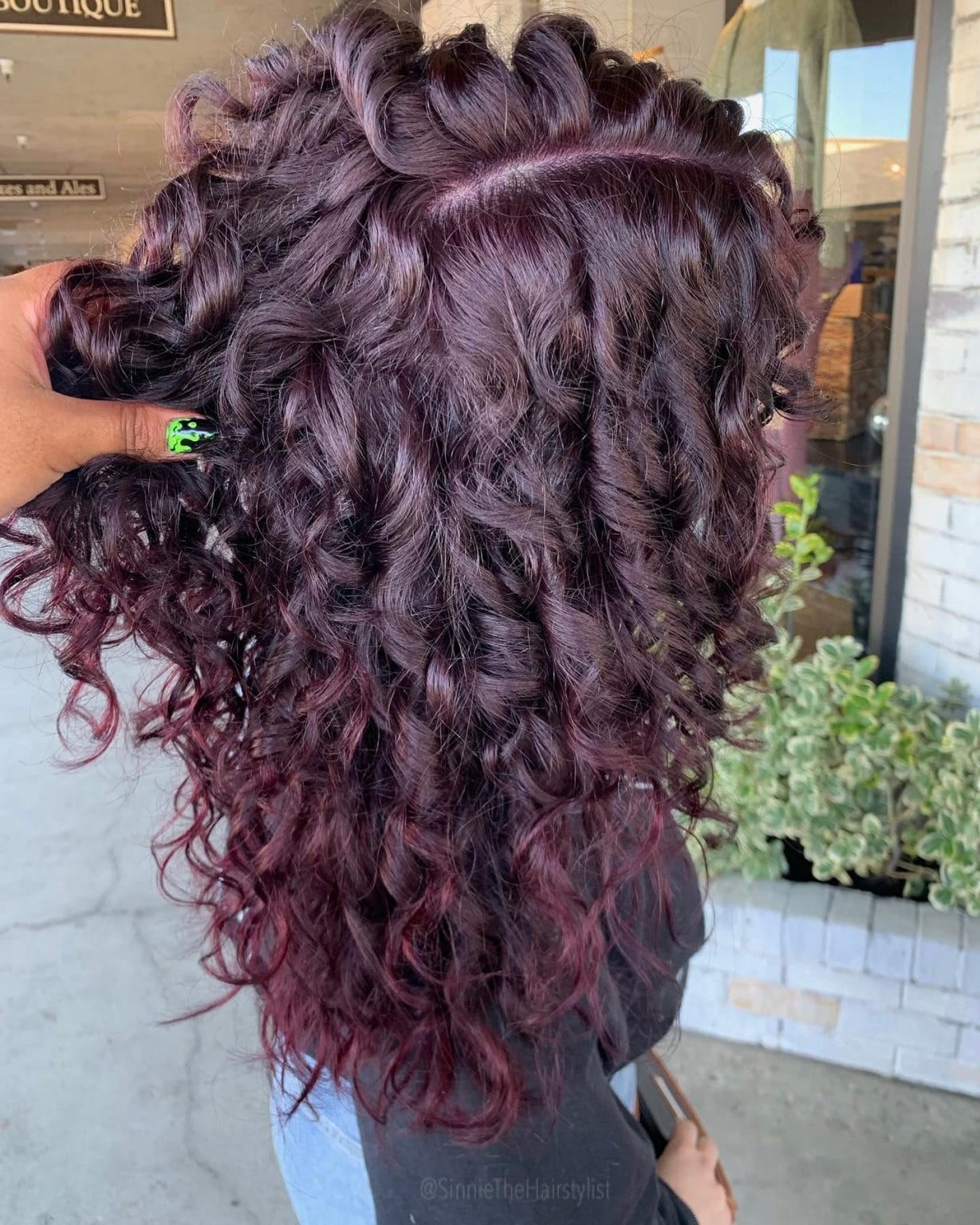 Transform Curls with Stunning Black Cherry Hair Color